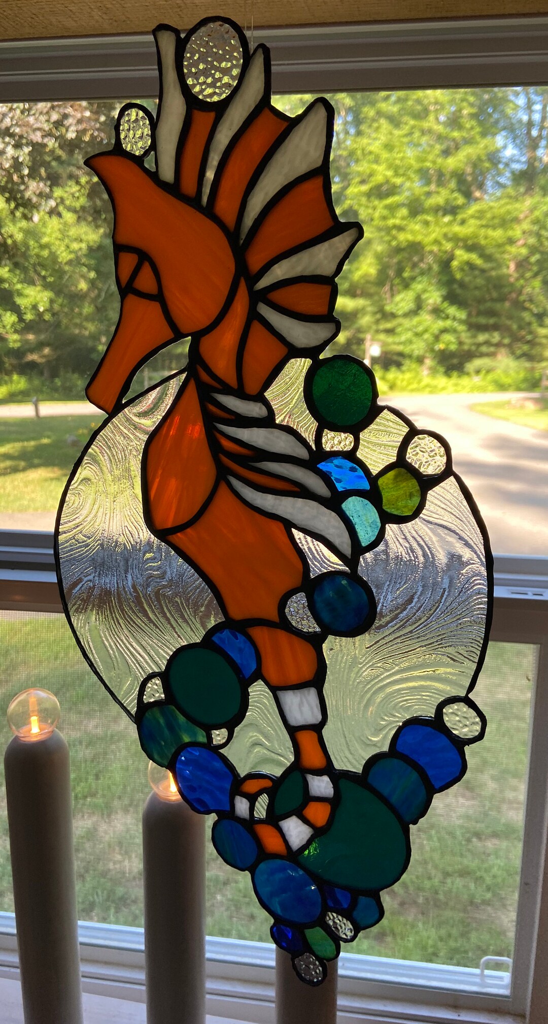 Seahorse Stained Glass, Seahorse Suncatcher, Seahorse in Glass, Gifts ...