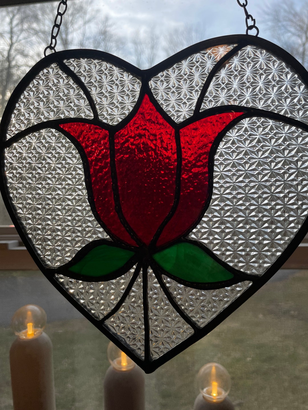 Stained Glass Heart, Valentine's Day, Gifts, Glass Art, Stained Glass ...