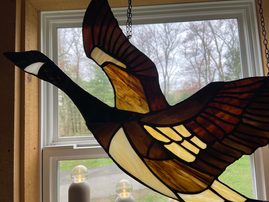 Canadian Goose Stained Glass Goose Glass Art Gifts | Etsy