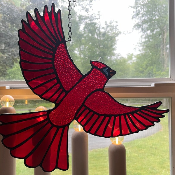 Cardinal in Flight - Etsy