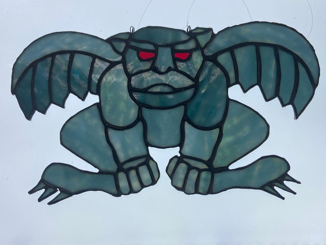 Gargoyle Stained Glass Suncatcher, Gargoyle Suncatcher, Gargoyle in ...