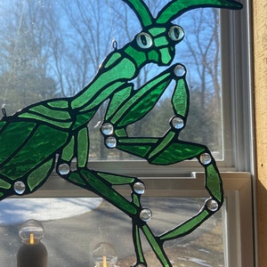 Praying Mantis in Stained Glass, Stained Glass Praying Mantis, Insects ...