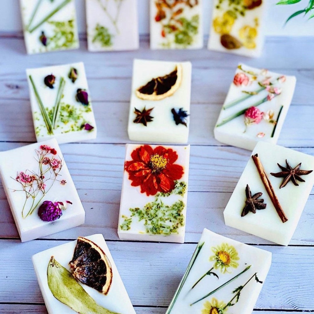 Handmade Natural Soap With Flowers | Bridesmaid Gift | Wedding Favors ...