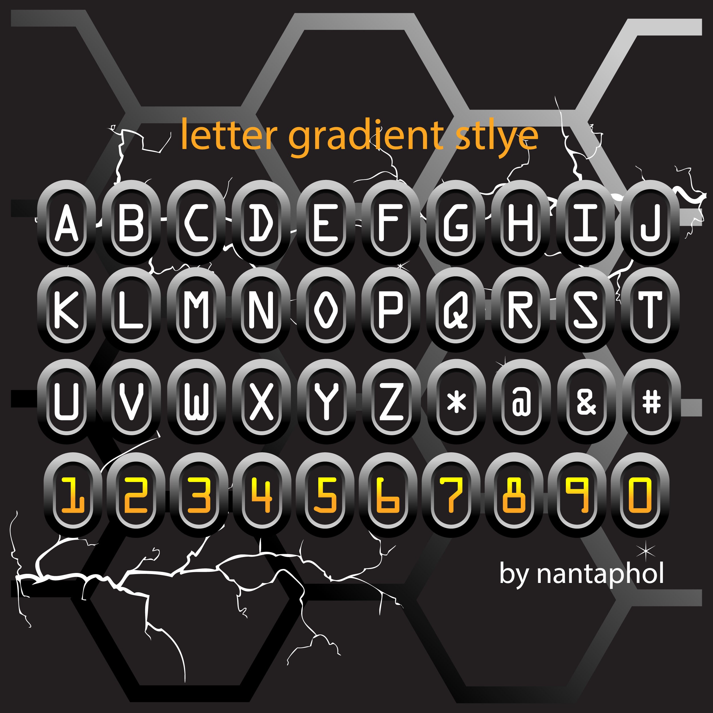 Vector file letter gradient style | Etsy