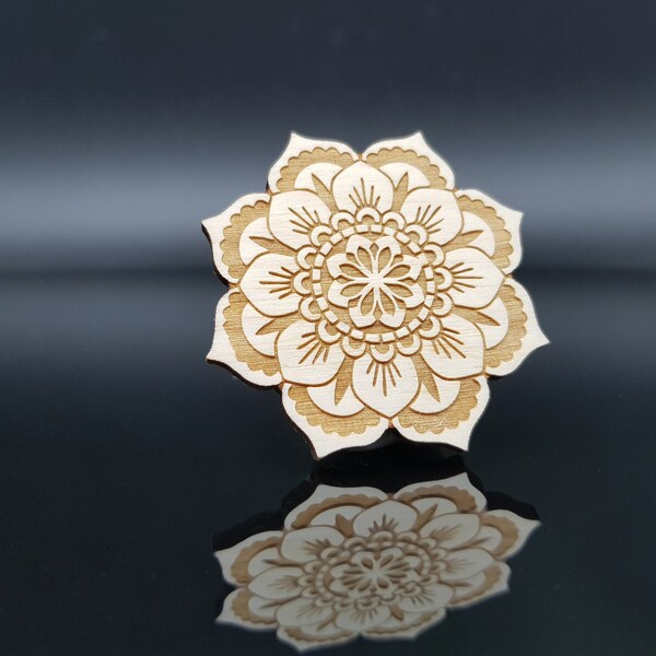 Wooden Brooch - Etsy