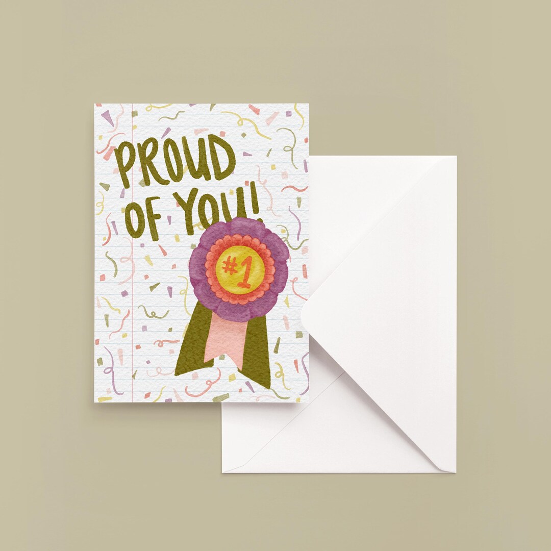 Proud of You Greeting Card - Congratulations - Etsy