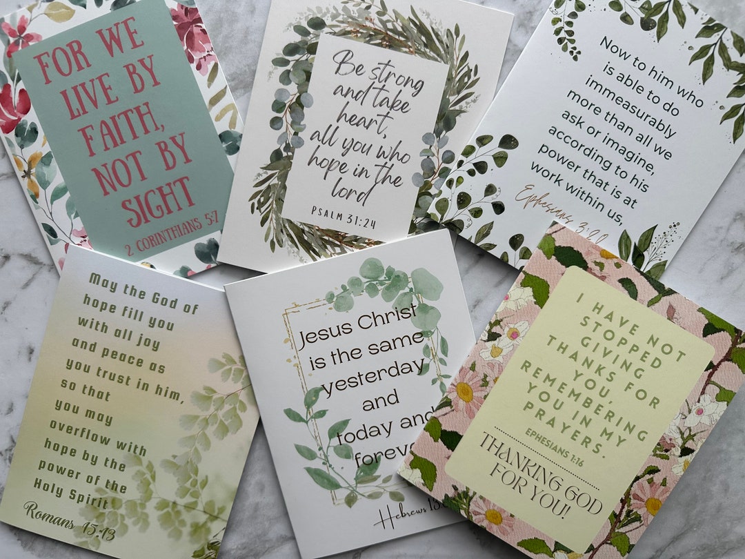 Scripture Greeting Cards folded Pack of 6 Cards Christian Note Card ...