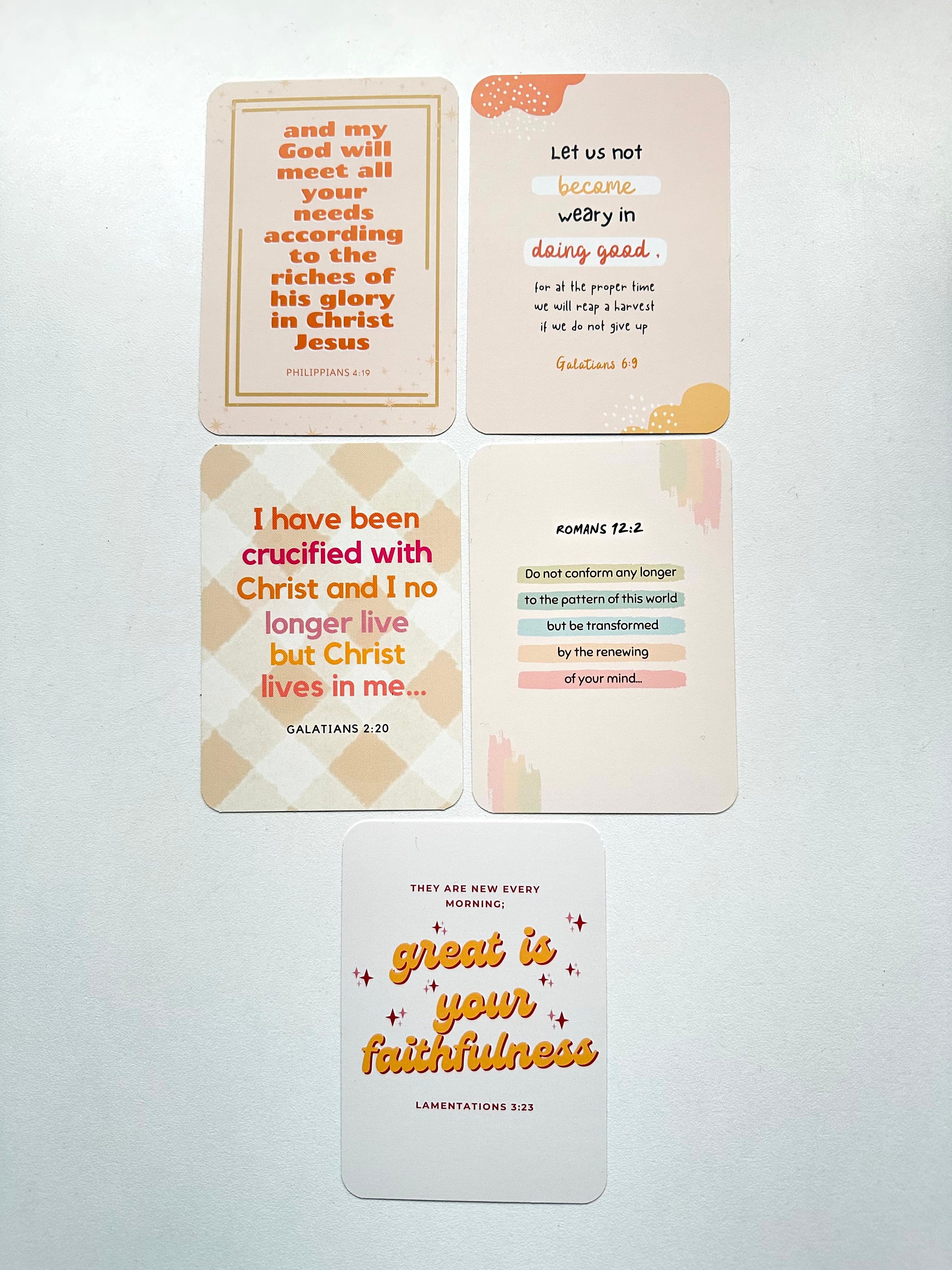 Encouraging Bible Verse Cards With Card Holder Scripture Verse Print ...