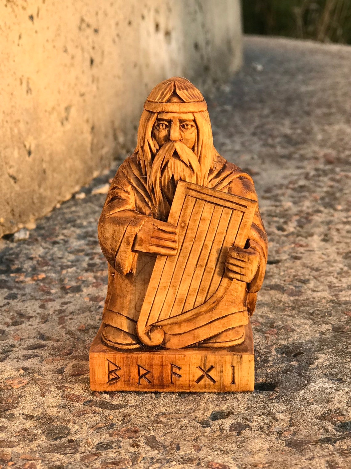 Bragi the Statue of Bragi Nordic God - Etsy