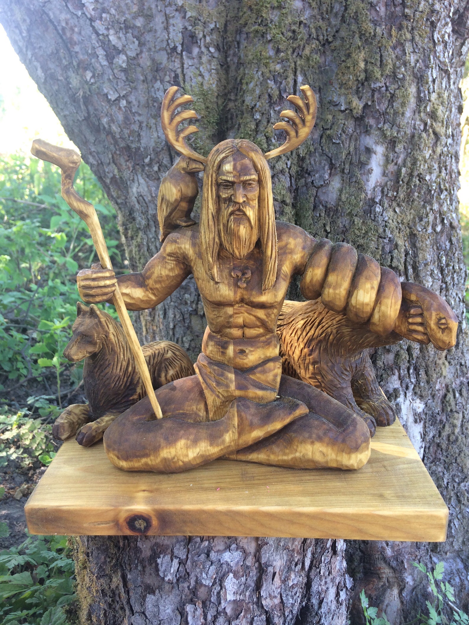 Cernunnos the Statue of Cernunnos Celtic God | Etsy