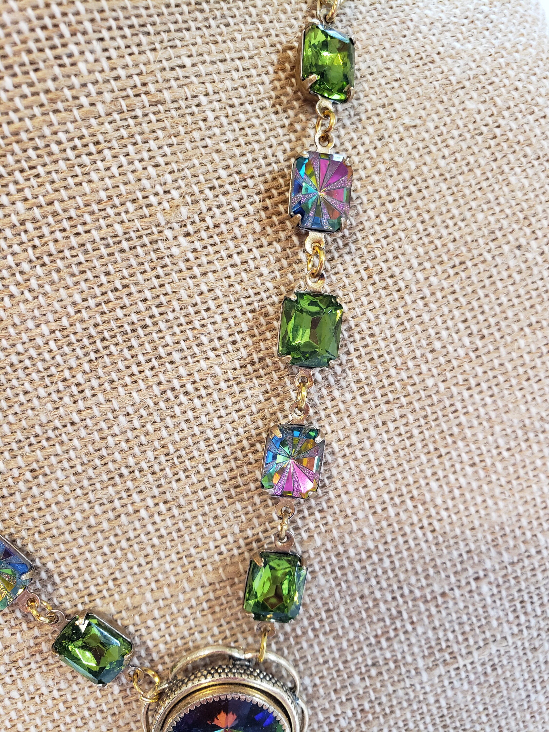 Vitrail Rhinestone Statement Necklace Assemblage 18mm Rivoli - Etsy