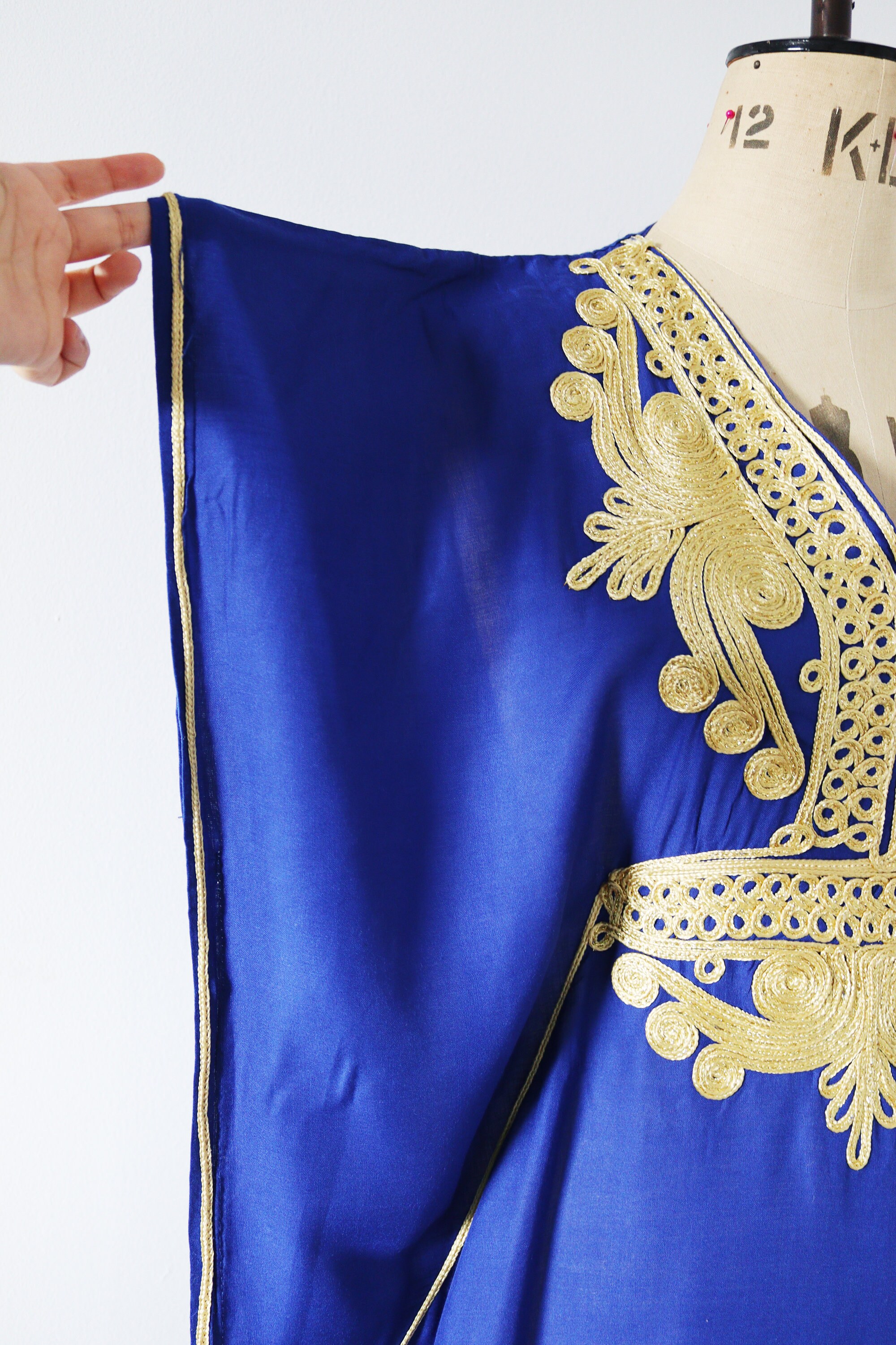 Royal Blue Embroidered Moroccan Dress - Etsy