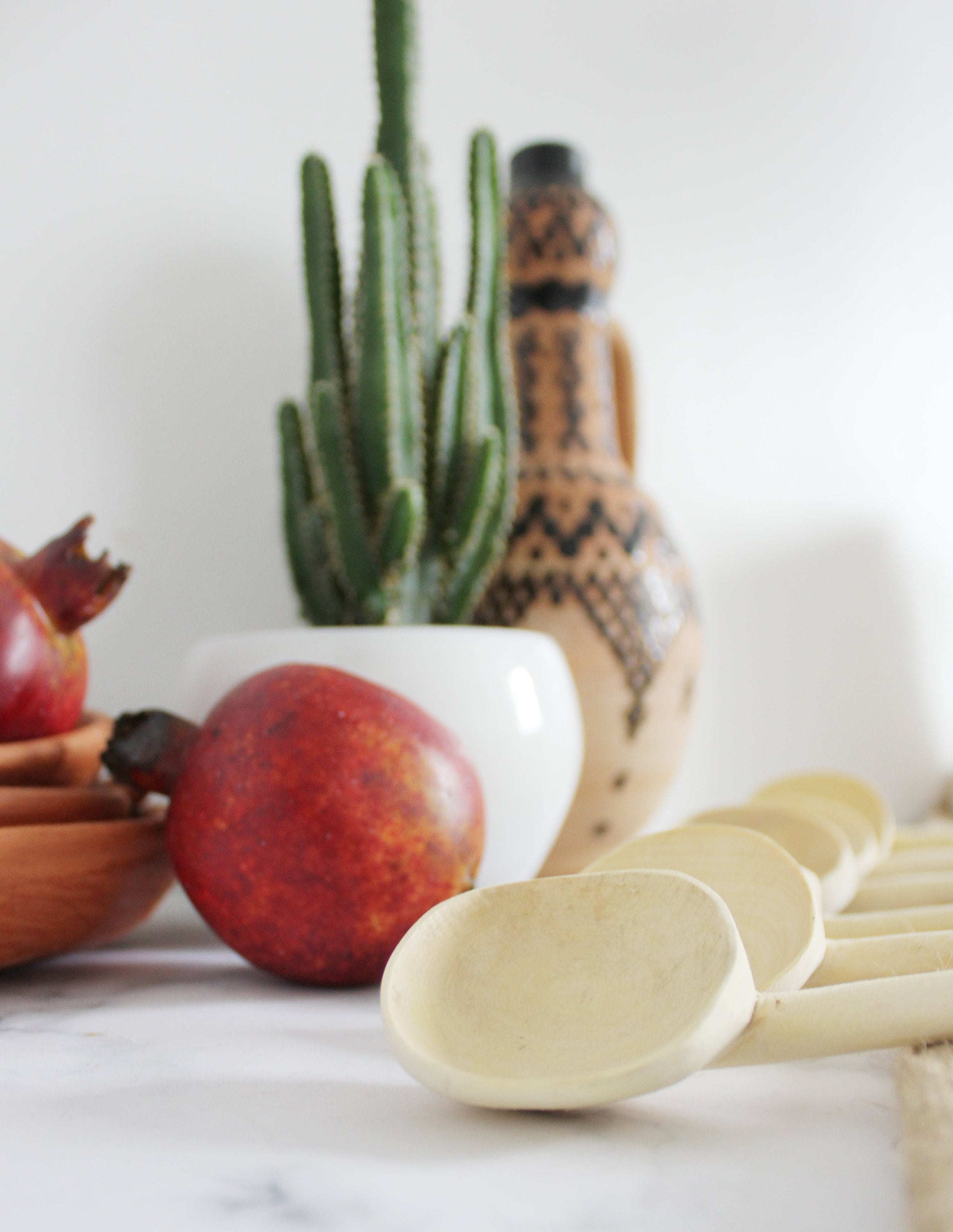 Set of Six Rustic Moroccan Wooden Spoons - Etsy