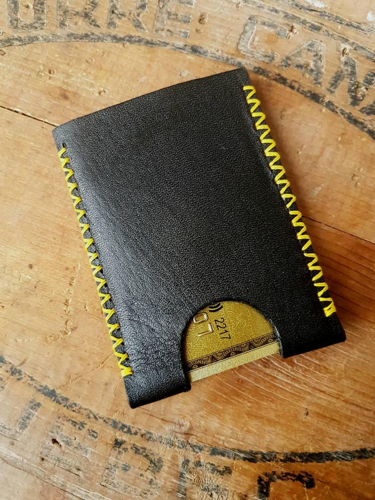 Robust Card Holder Hand Seams Door Cards Very Solid Leather - Etsy