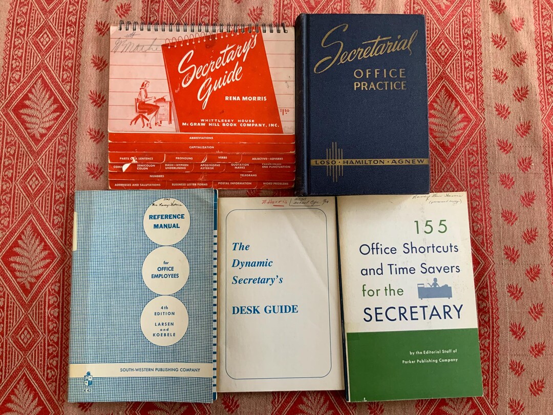Lot of 5 Secretary Books How to 1930’s -1970’s Secretarial Office ...