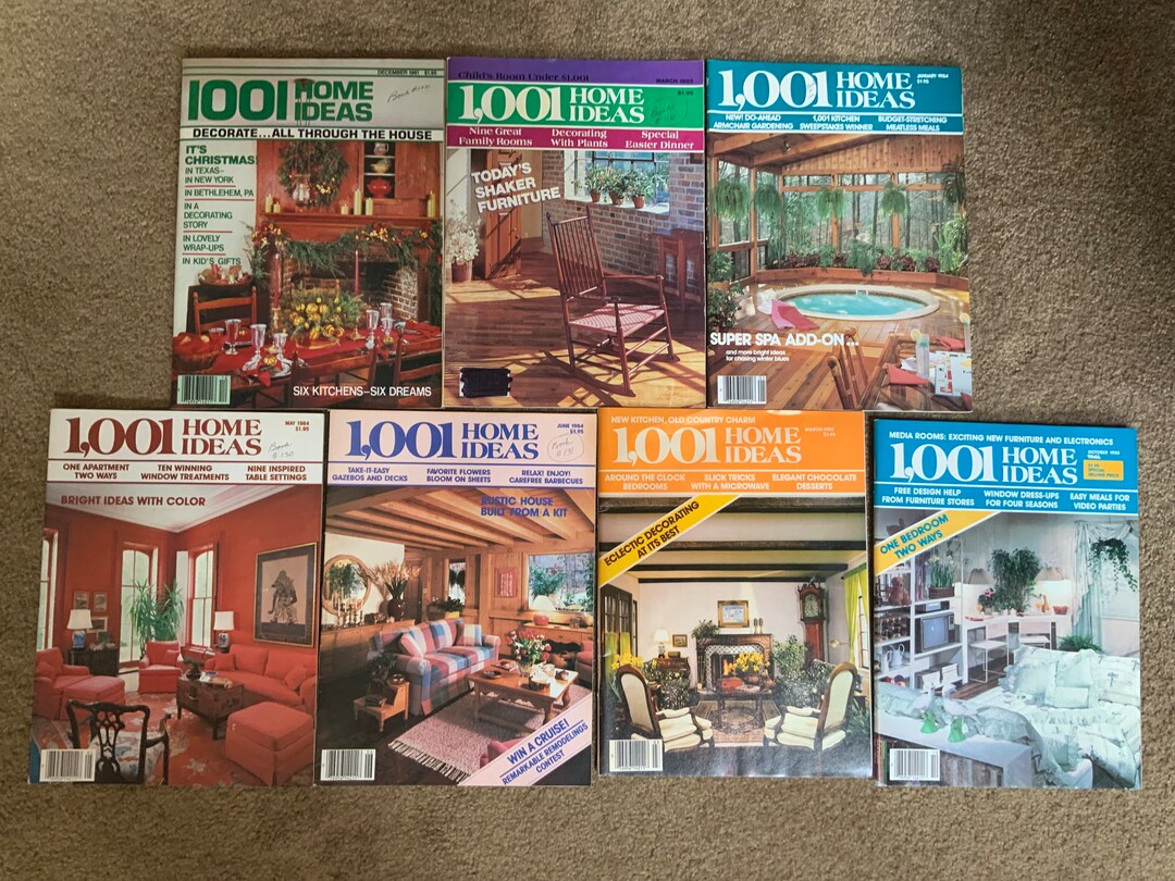1001 Home Ideas 1980s Magazine Bundle 7 Mags Design Help Window Dress ...