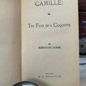 Camille by Alexandre Dumas Circa Early 1900s Donohue & Co Collectible ...