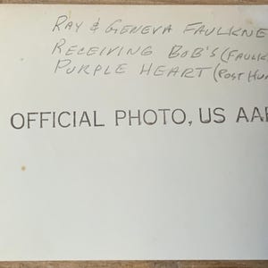 Military Photo 1950s Family Receiving Purple Heart Posthumously Robert ...