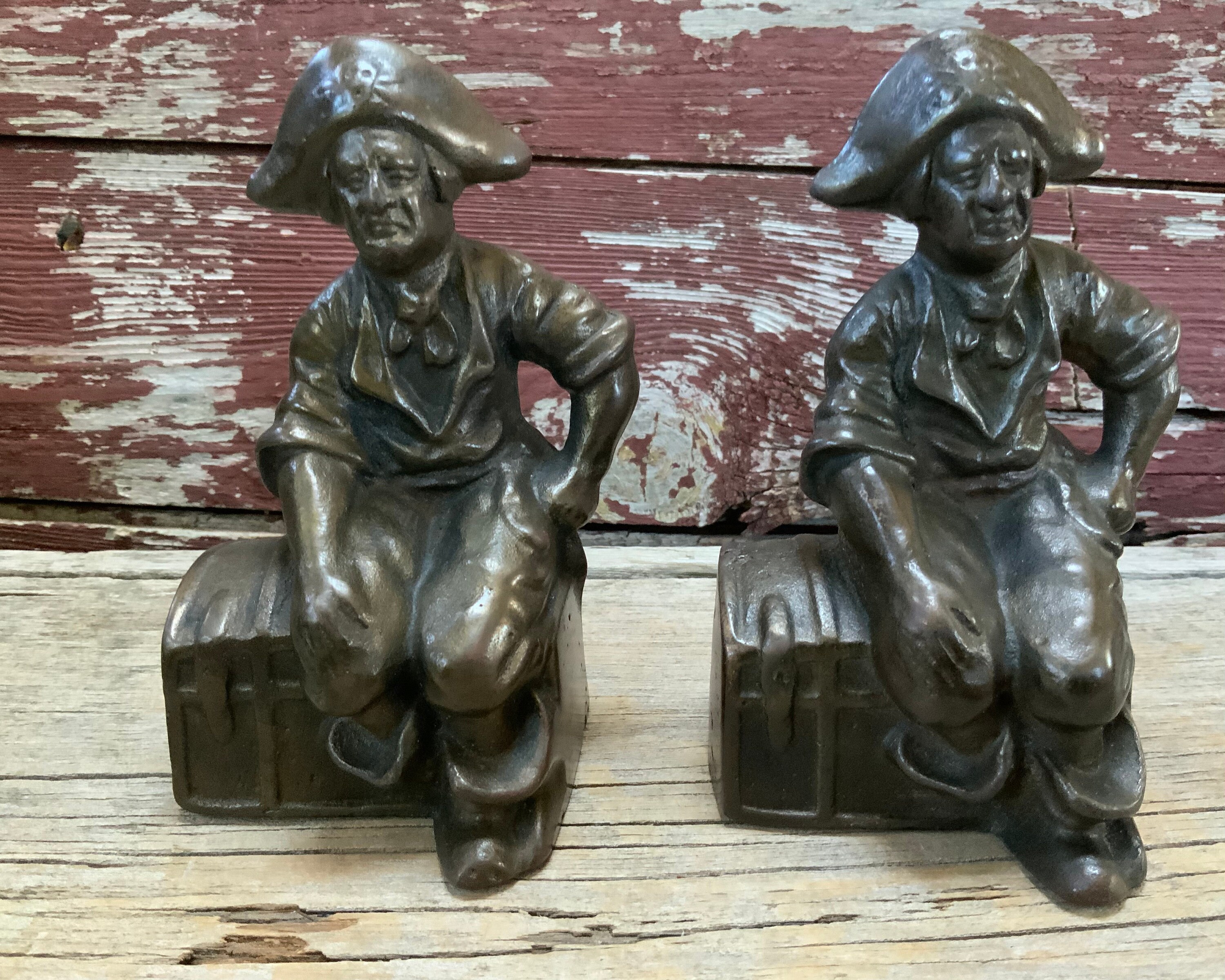 Vintage Pirate Bookends Hubley Cast Iron Book Accessory - Etsy