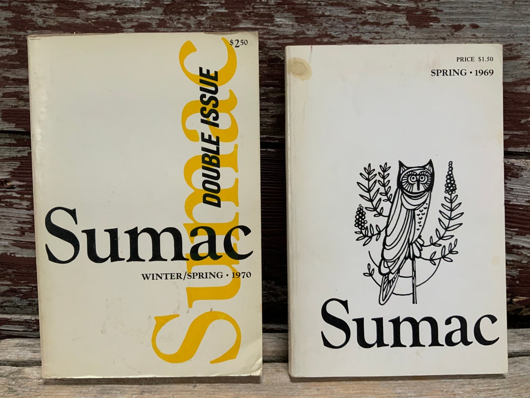 Vintage 1969 1970 Pair Poetry Books Sumac Anthology Dan Gerber Poems ...