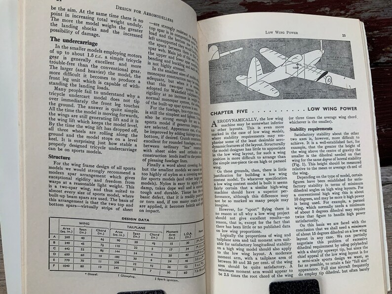 1955 Design for Aeromodellers Book Building Airplanes United Kingdom ...