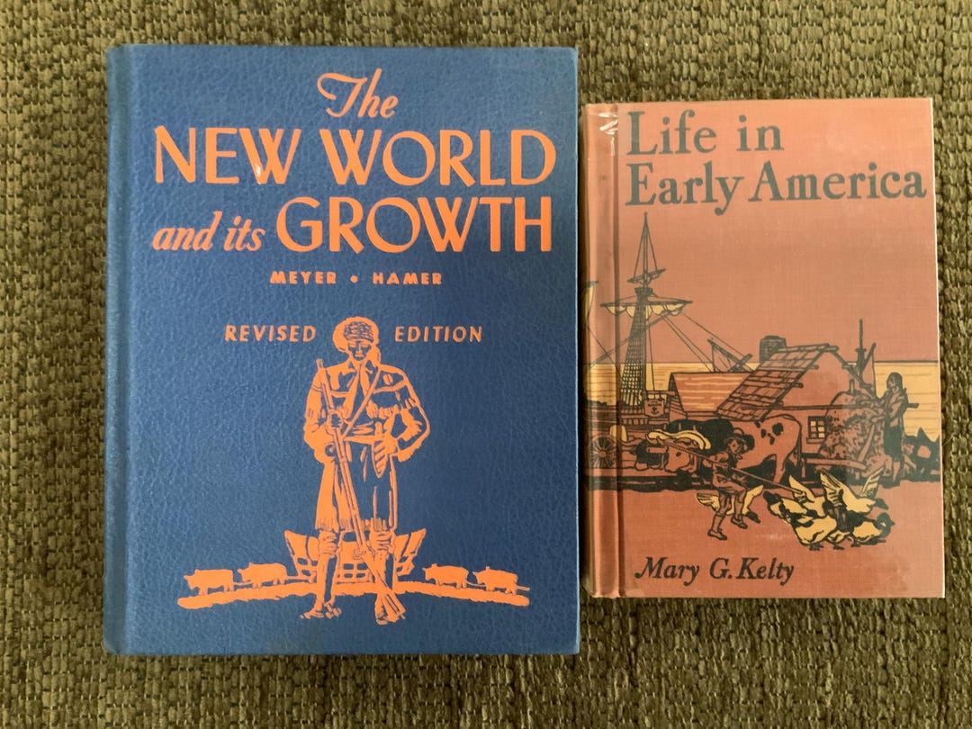 Vintage 1950s Textbooks Social Studies History Early America New World ...