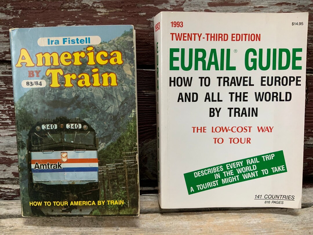 Vintage Train Travel Books Pair America by Train Eurasia Guide Europe ...