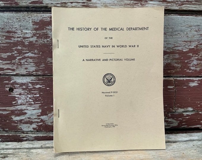1953 Book the History of the Medical Department of the US Navy in World ...