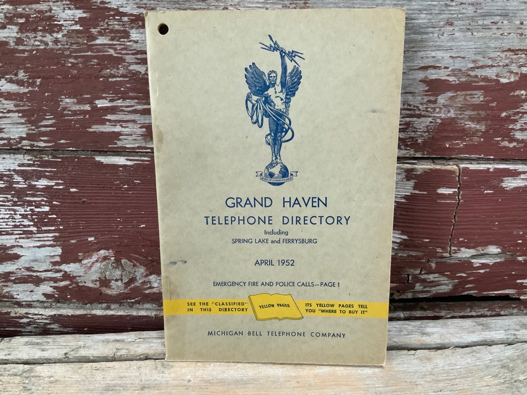 1952 Grand Haven Michigan Bell Telephone Directory Spring Lake ...