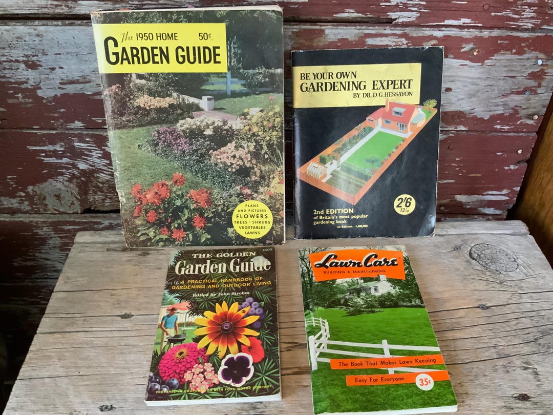 Vintage 4 Book Lot Garden Guide Gardening Lawn Care 1950’s 1960’s Flowers Shrubs Trees - Etsy