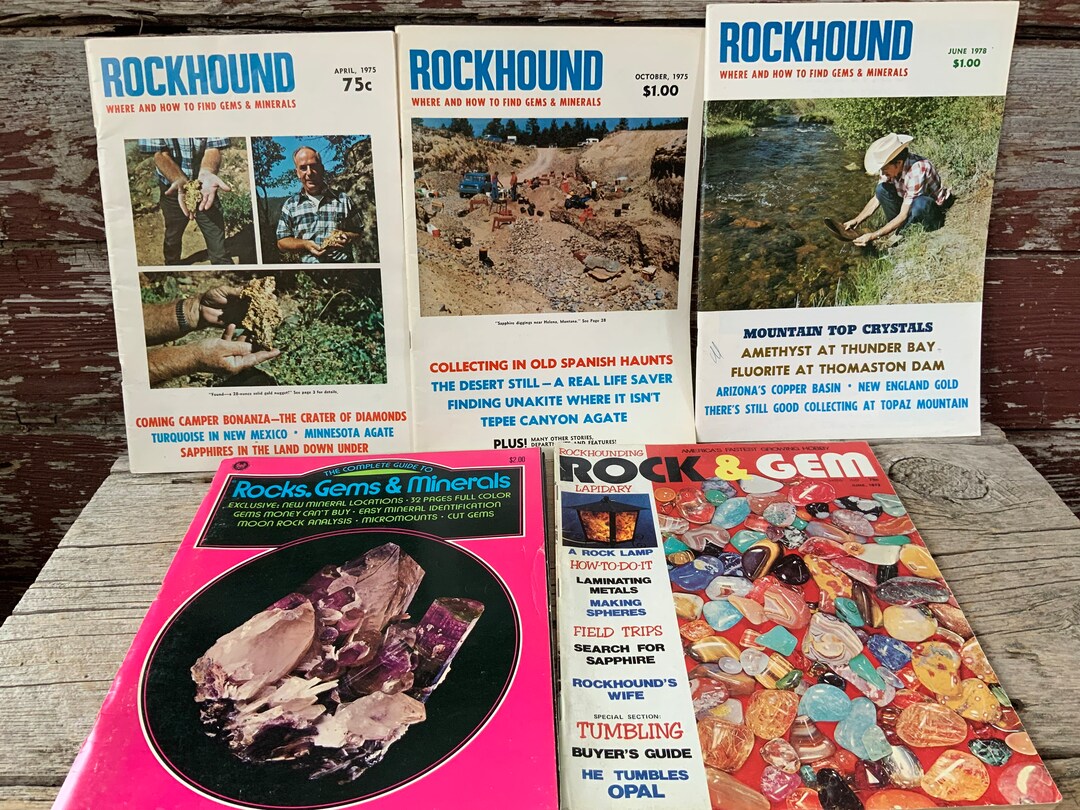 Vintage Bundle 1970s Rockhound Magazine Rock & Gem Lapidary Rocks Gems ...