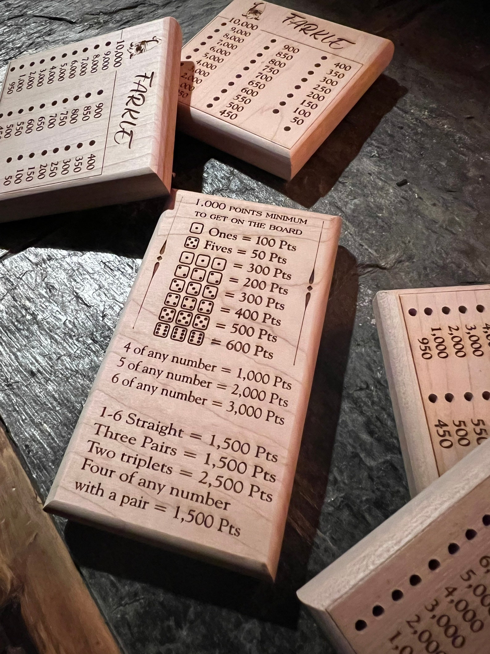 Individual Farkle Score Board, Personal Score Boards, Dice Game Wooden ...