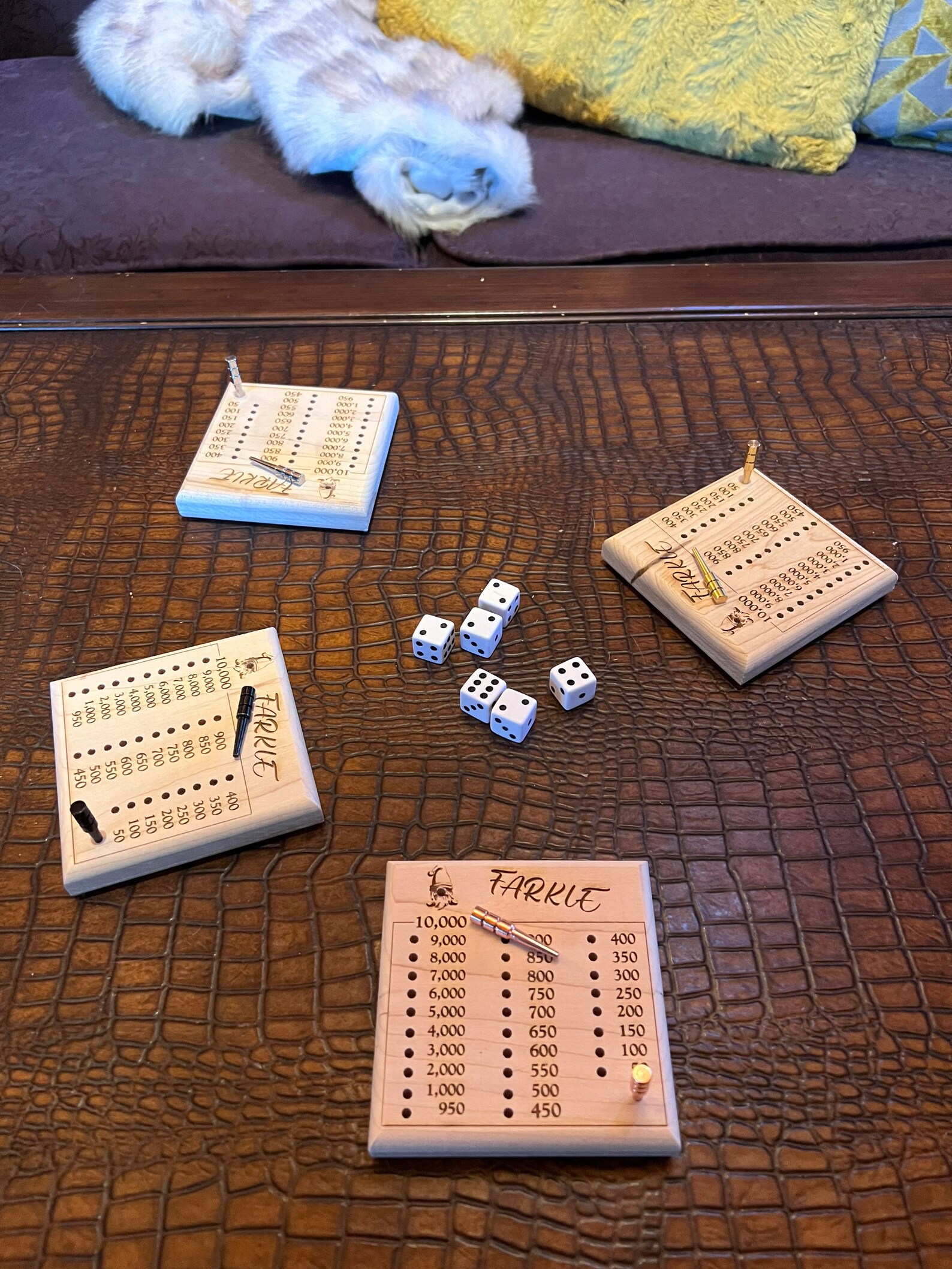 Individual Farkle Score Board, Personal Score Boards, Dice Game Wooden ...