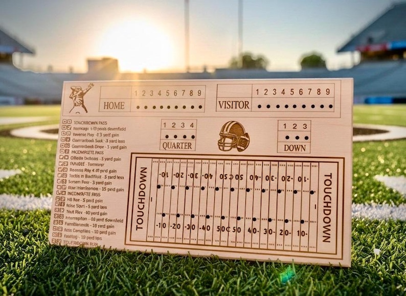 DICE FOOTBALL - Handmade Wooden Game Board - Etsy