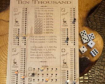 Ten Thousand Board Game - Etsy