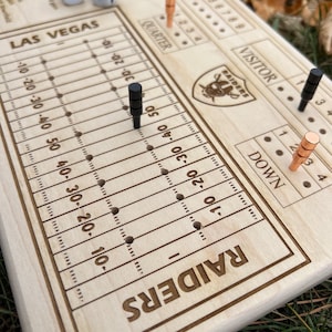 Dice Football Board Game, US and Canadian Football Fields Wooden Game ...