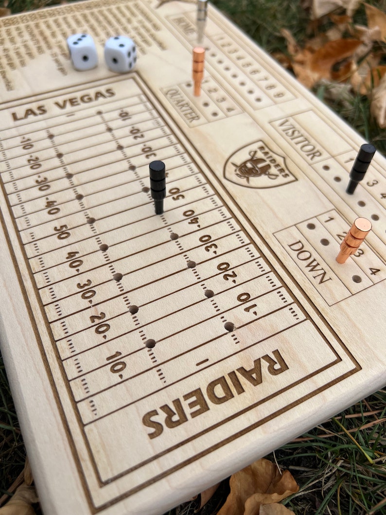 DICE FOOTBALL - Handmade Wooden Game Board. - Etsy