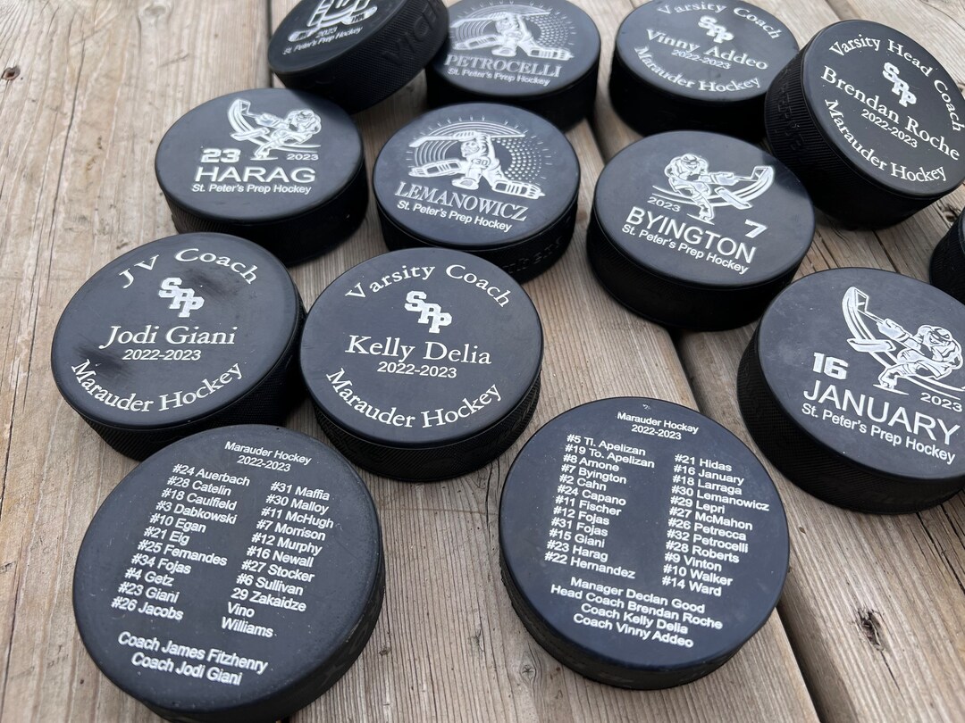 Personalized Roster Pucks, Team Logo, Team Pucks, Hockey Pucks ...