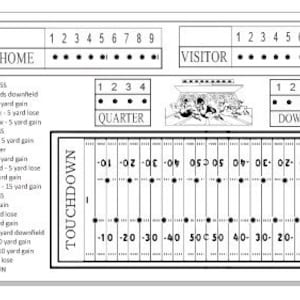 Dice Football Board Game US and Canadian Football Fields - Etsy