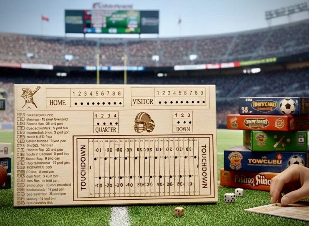 DICE FOOTBALL - Handmade Wooden Game Board. - Etsy