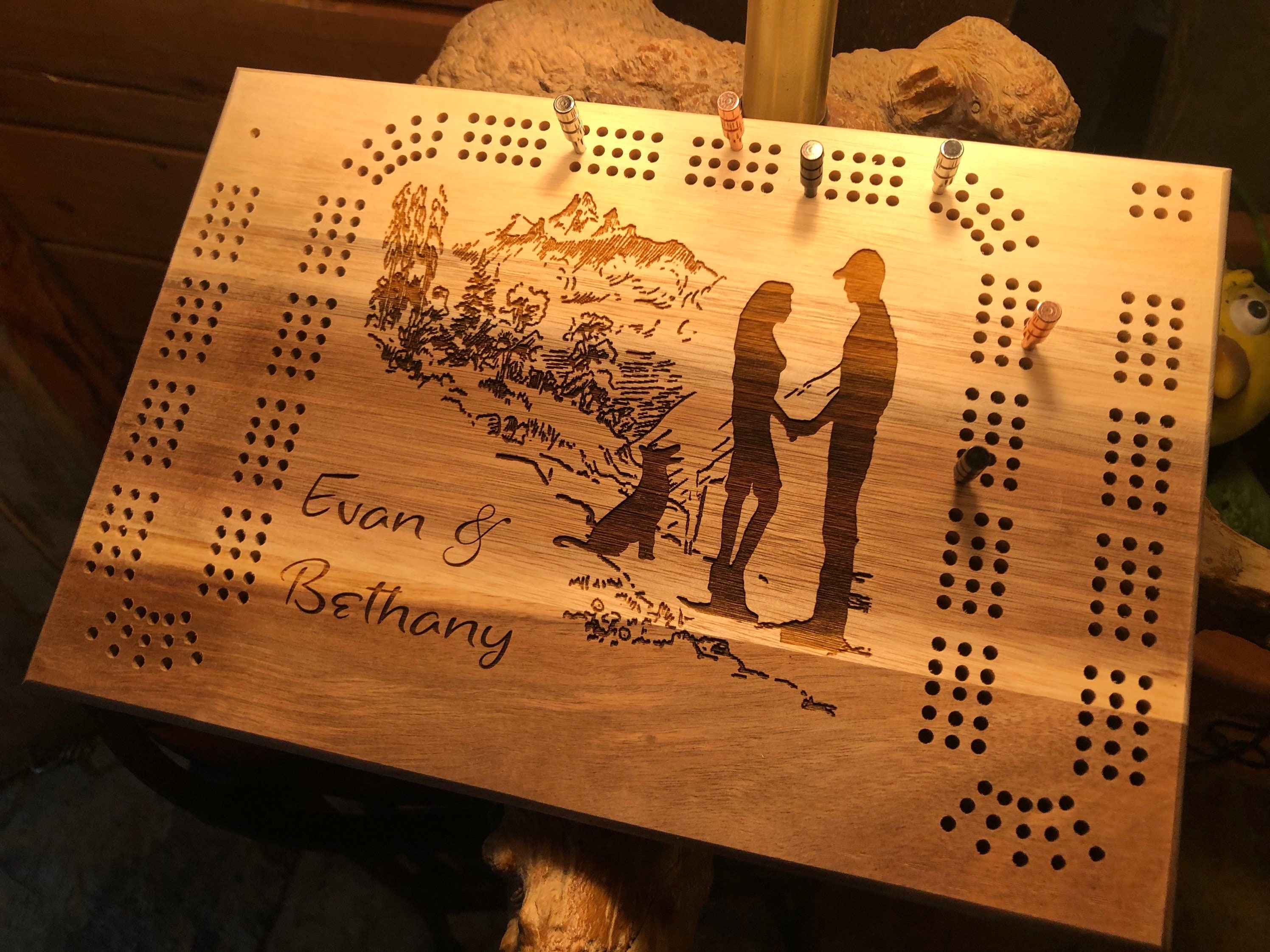 Custom Crib Boards Cribbage Board Engraved Family Gift - Etsy