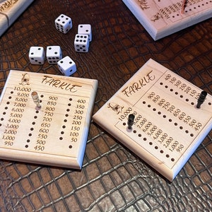Individual Farkle Score Board, Personal Score Boards, Dice Game Wooden ...