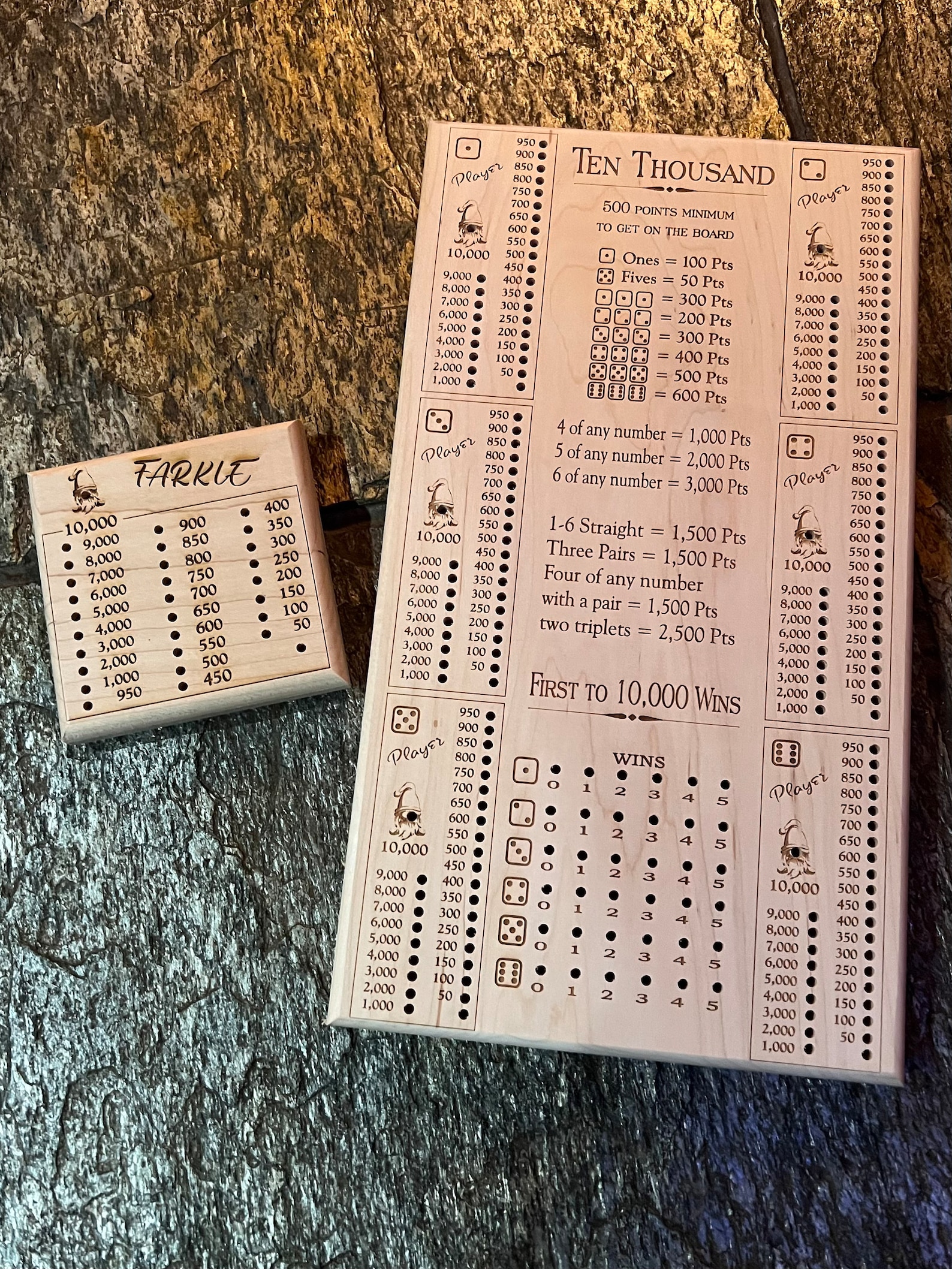 Individual Farkle Score Board, Personal Score Boards, Dice Game Wooden ...
