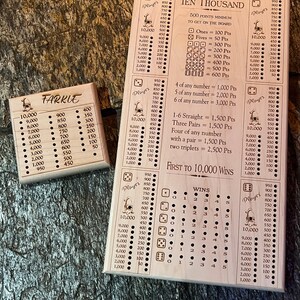 Individual Farkle Score Board, Personal Score Boards, Dice Game Wooden ...