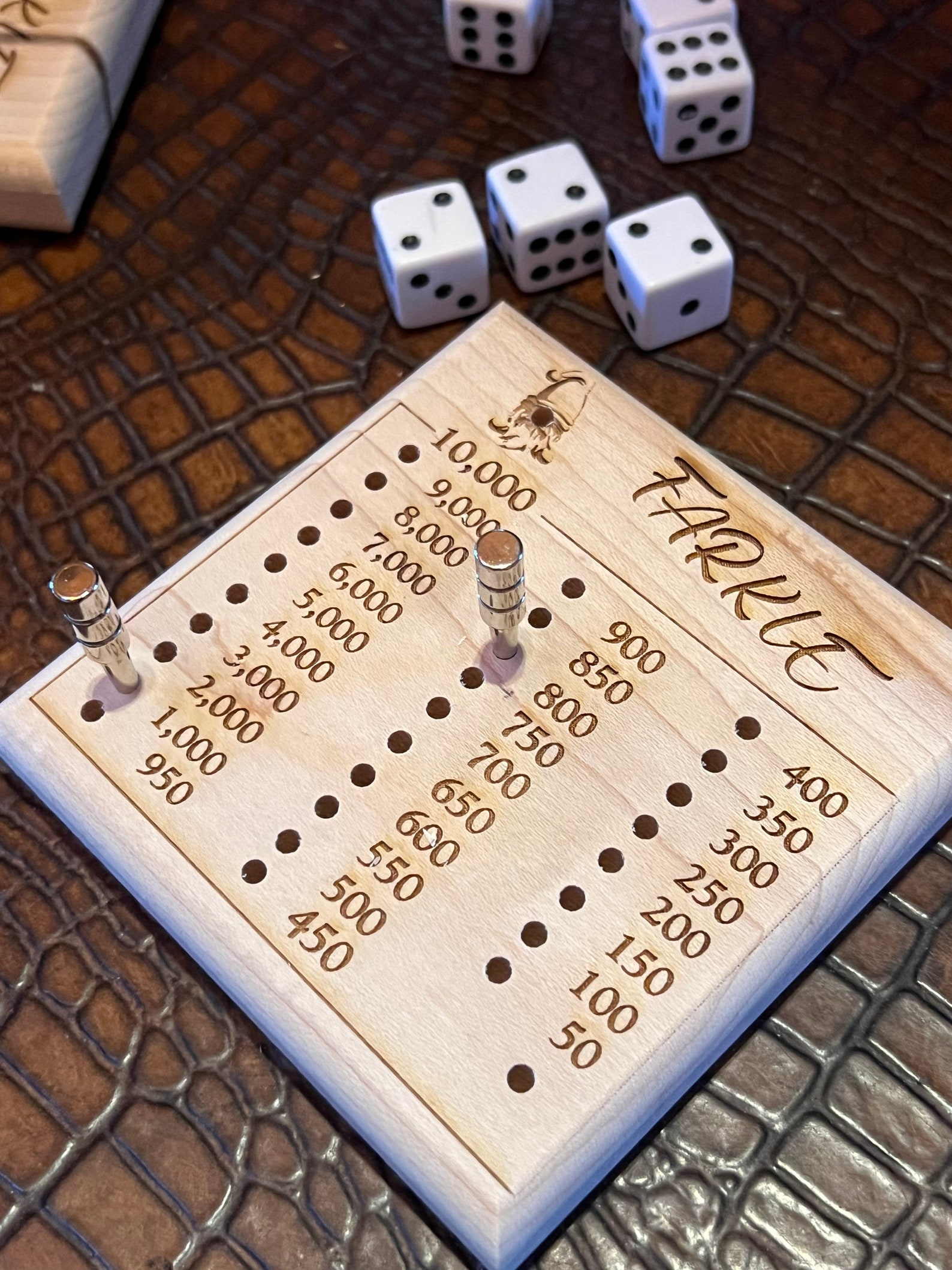 Individual Farkle Score Board, Personal Score Boards, Dice Game Wooden Board Game, Family Dice ...