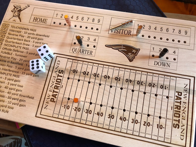 Dice Football Board Game US and Canadian Football Fields - Etsy