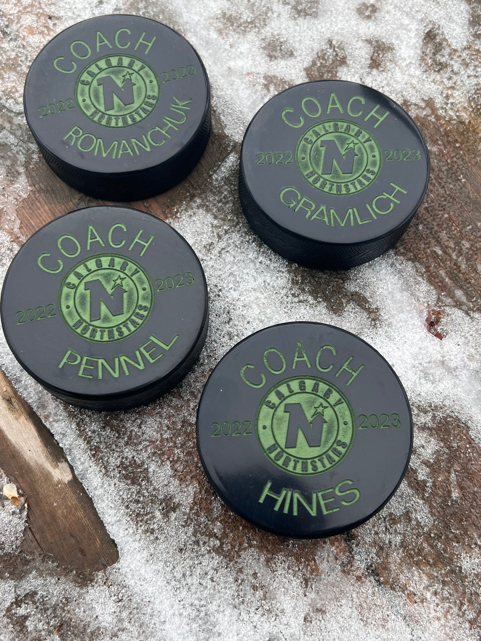 Roster Pucks, Team Pucks, Team Hockey Pucks, Engraved Memorabilia ...