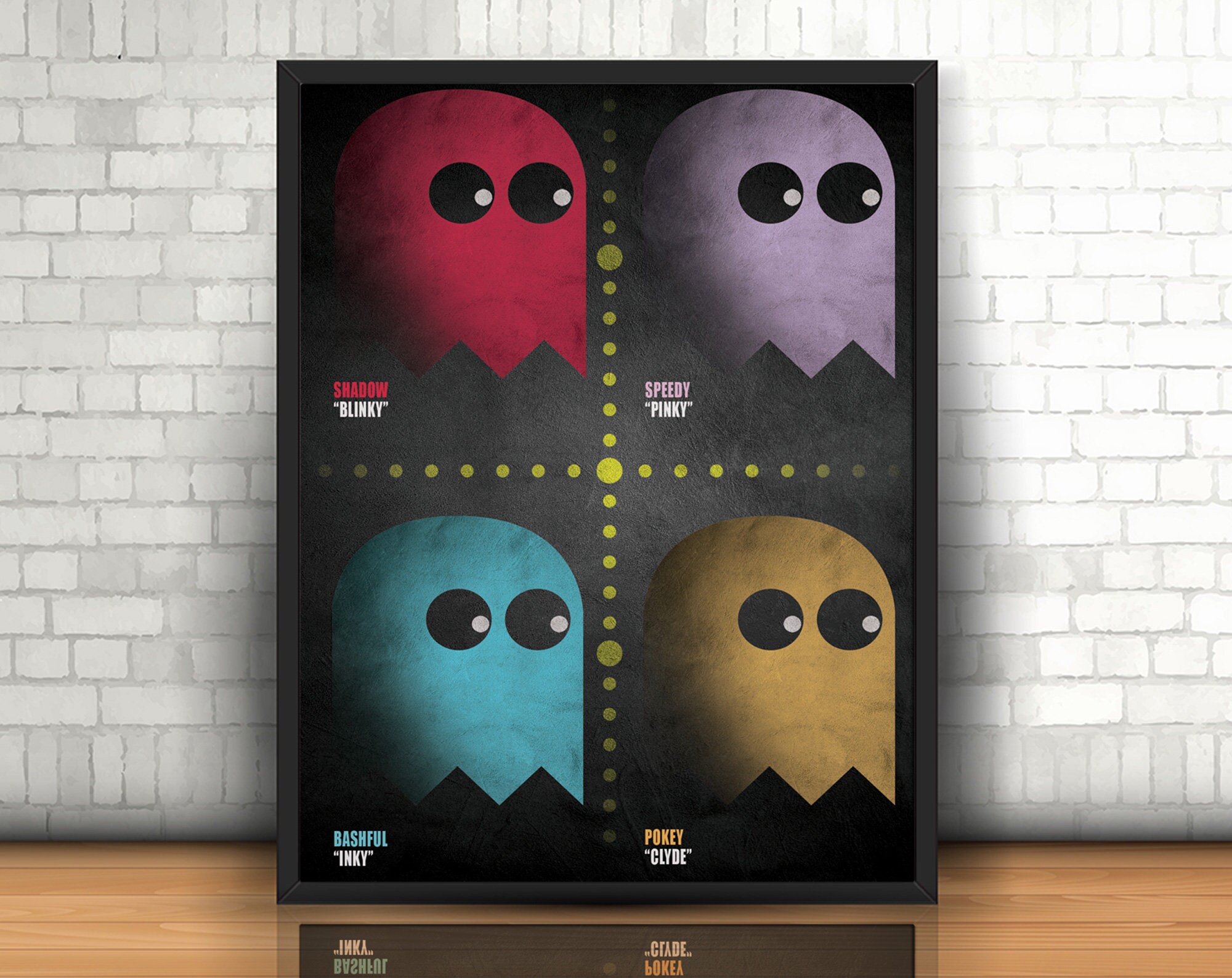 Arcade Ghosts, 80's, Printable Artwork, Blinky, Pinky, Inky, Clyde ...