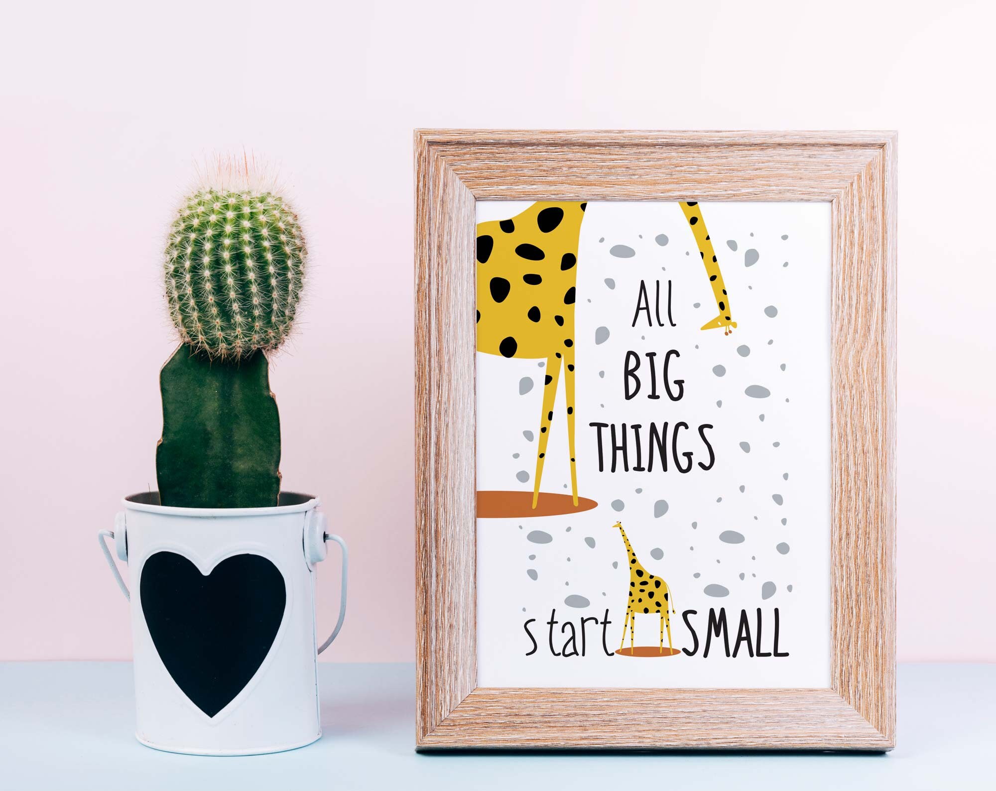 All Big Things Start Small-giraffe Print Nursery Art Instant - Etsy