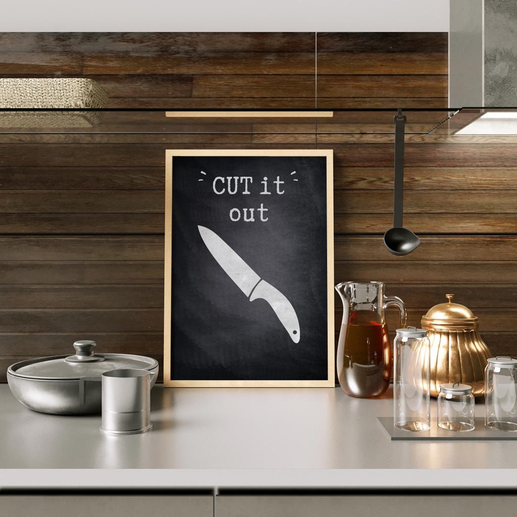 Cut It Out Printable Artwork, Instant Digital Download, Kitchen Art ...